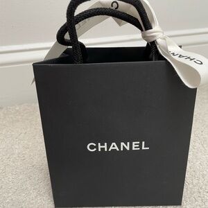 CHANEL | Other | Chanel Small Paper Gift Bag With Original Bow And ...